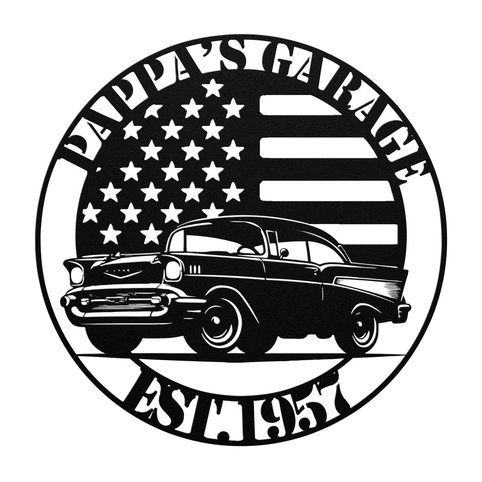 1957 Chevy Bel Air Metal Sign - Custom Vintage Decor | Steel Art ...