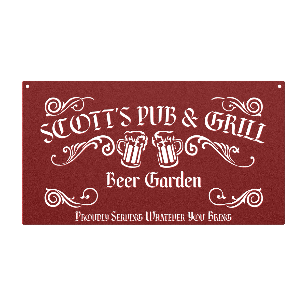 Beer Garden Pub Metal Sign - Personalize Your Space – Metal Art Signs