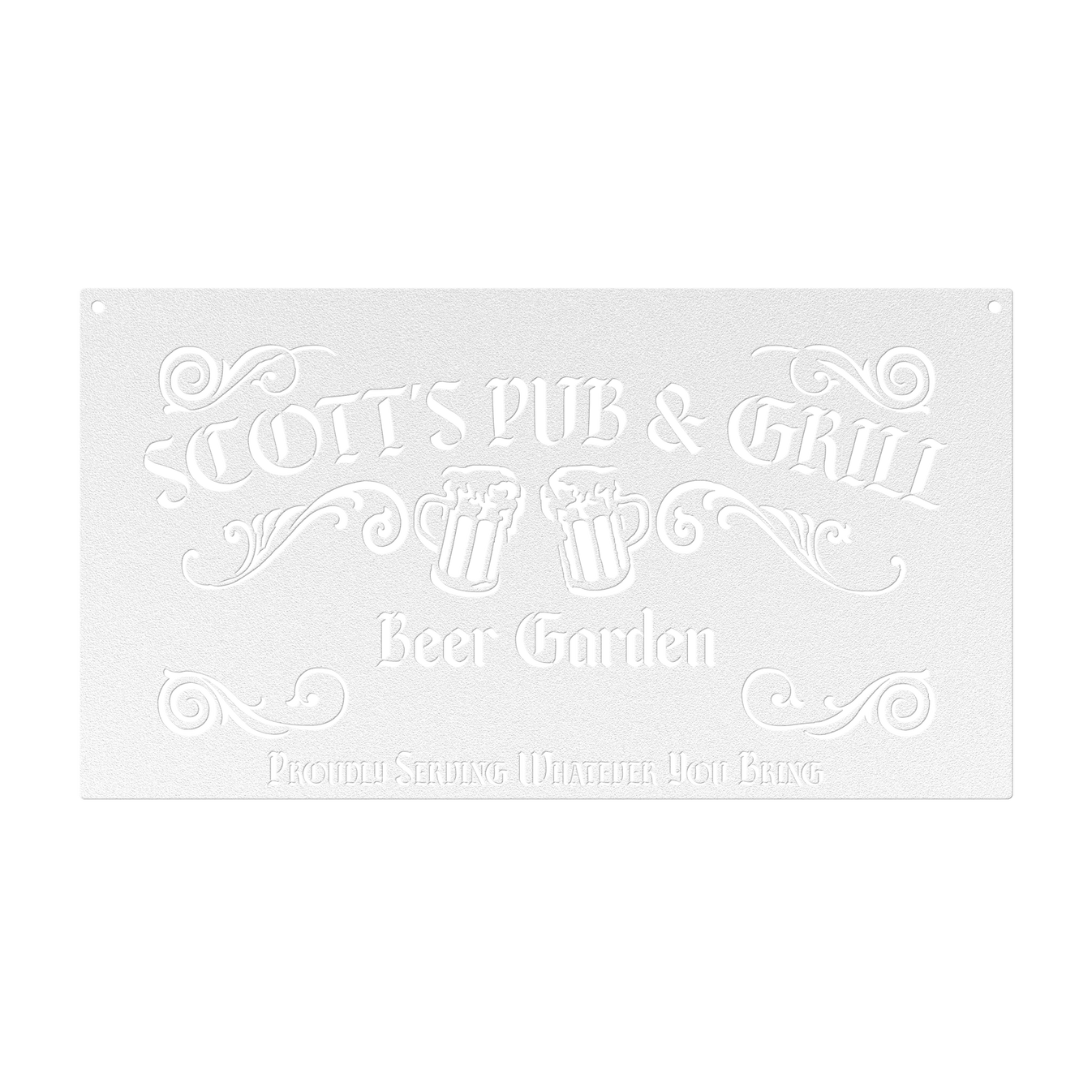 Beer Garden Pub Metal Sign - Personalize Your Space – Metal Art Signs