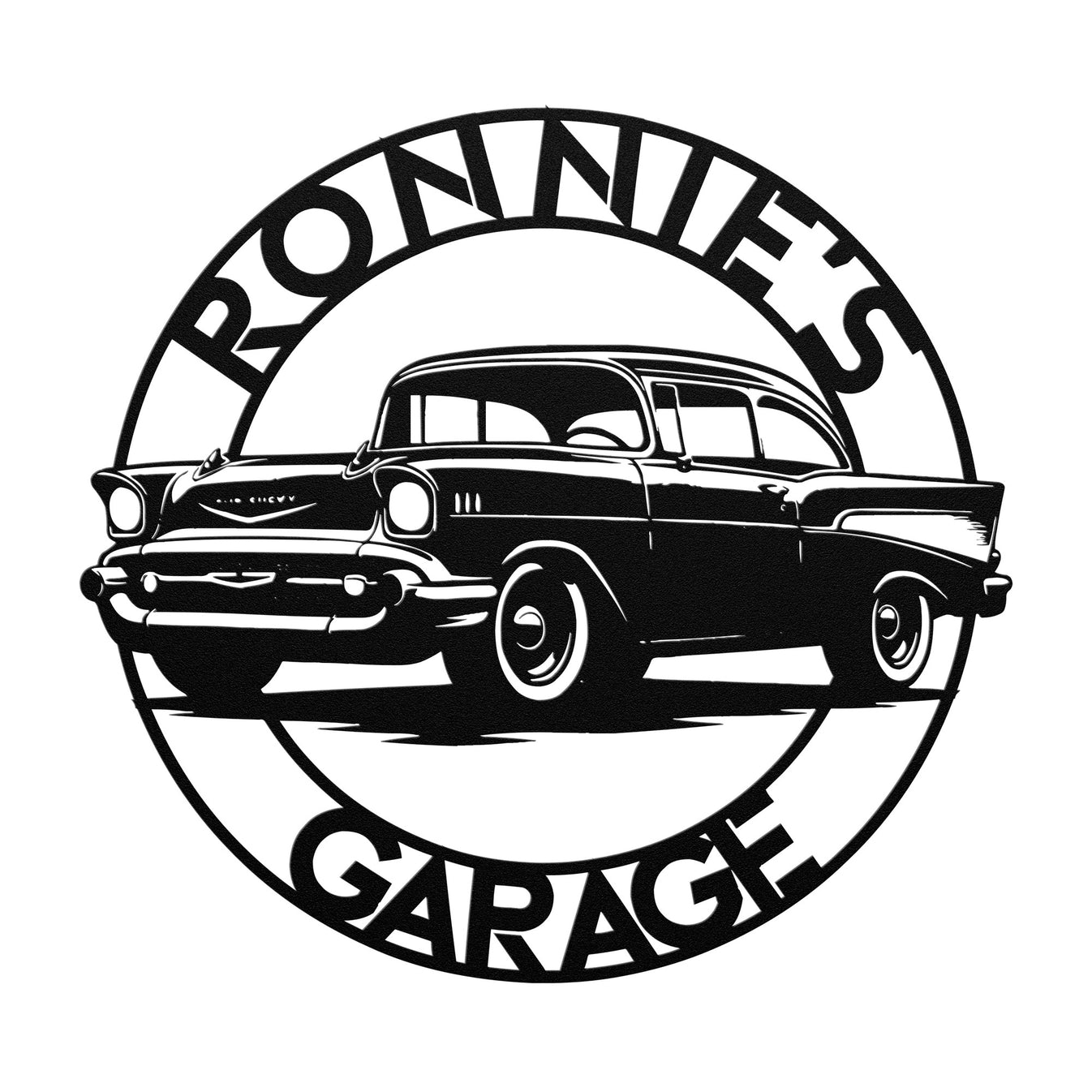 Chevy Hot Rod Custom Garage Sign | Personalized Metal Art – Metal Art Signs