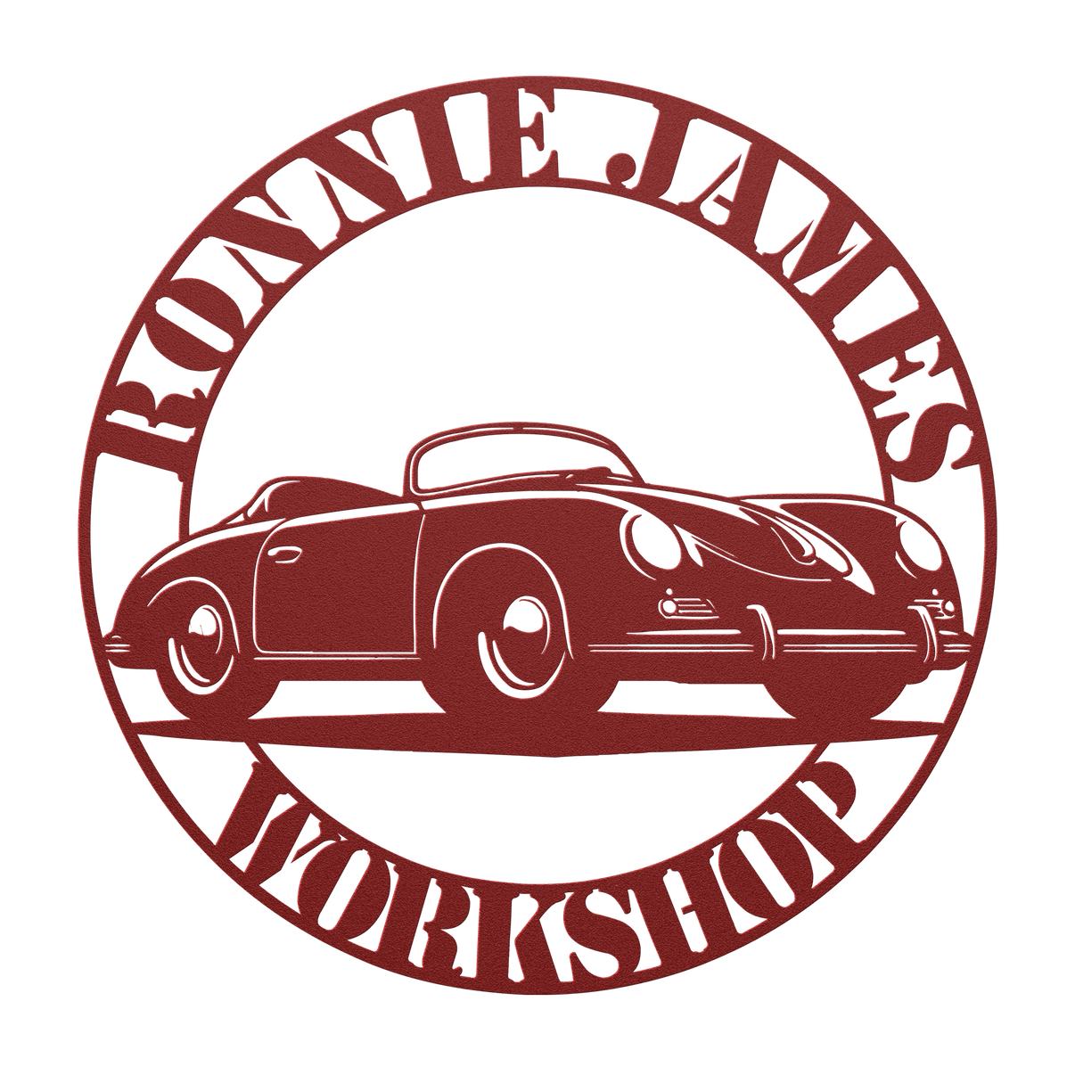 German Sports Car Metal Sign - Vintage Porsche Speedster Wall Art ...