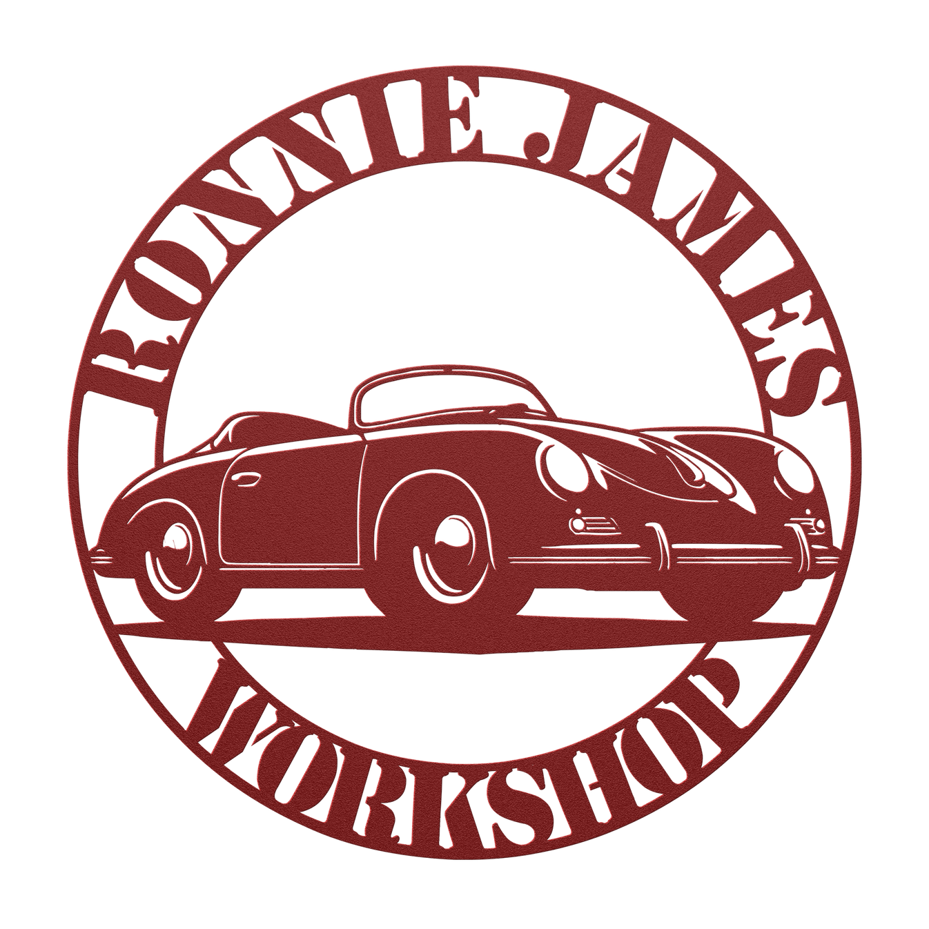 German Sports Car Metal Sign - Vintage Porsche Speedster Wall Art ...