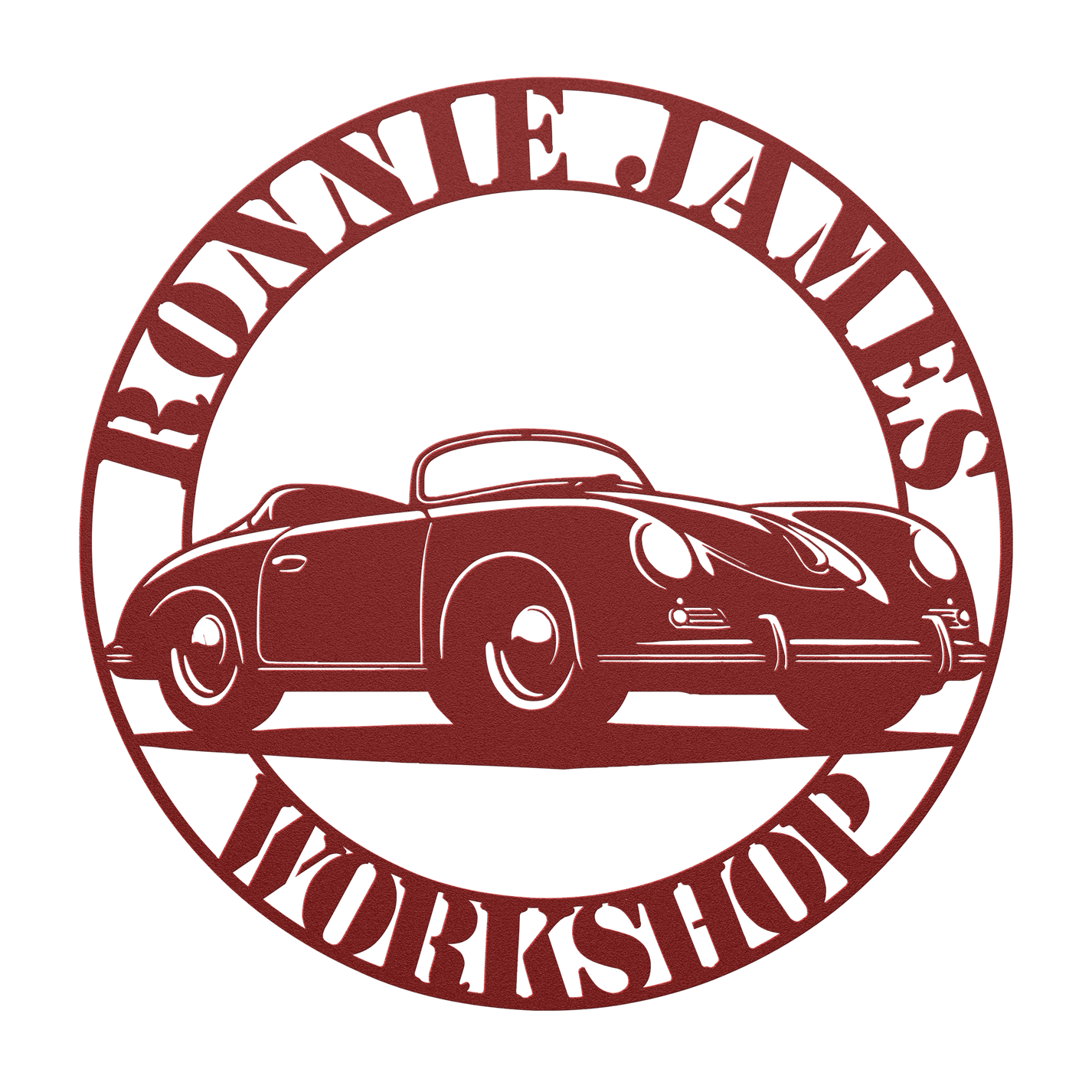 German Sports Car Metal Sign - Vintage Porsche Speedster Wall Art ...