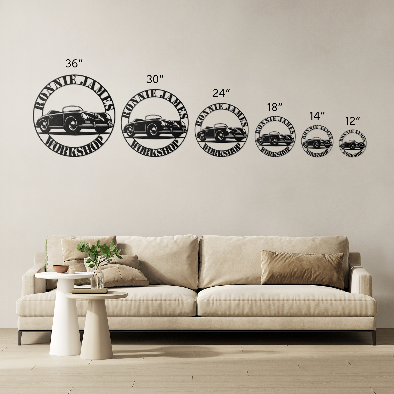 German Sports Car Sign - Vintage Porsche Metal Art | Gift – Metal Art Signs