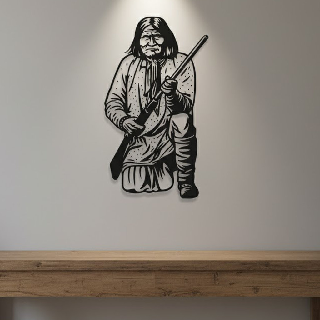 Geronimo Metal Sign – Southwest Style Warrior Wall Art – Made in USA ...