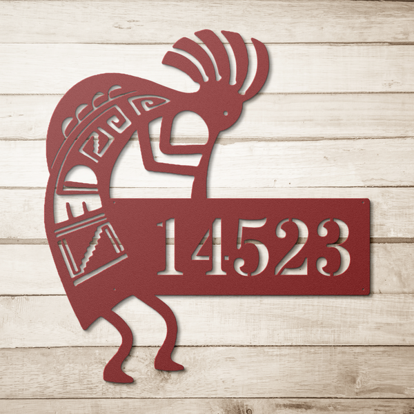 Kokopelli Address Metal Sign – Custom Southwest | Metal Art Signs