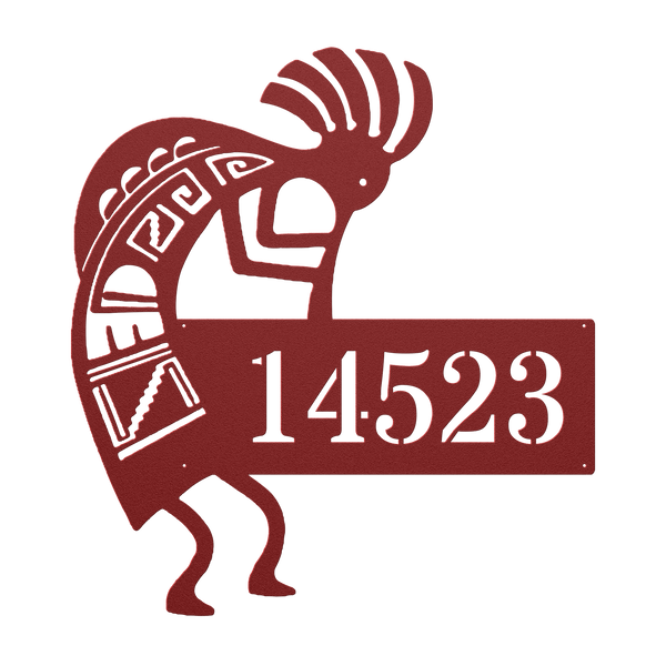 Kokopelli Address Metal Sign – Custom Southwest | Metal Art Signs