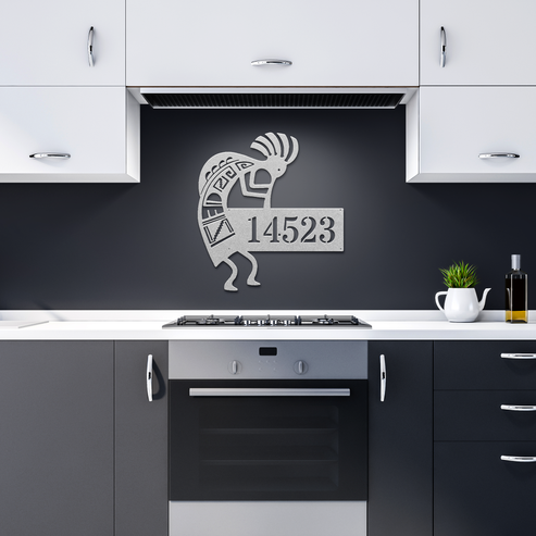 Kokopelli Address Metal Sign – Custom Southwest | Metal Art Signs