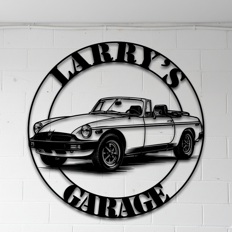 Classic 1970s MGB Convertible Sports Car Metal Sign Wall Art – Metal ...