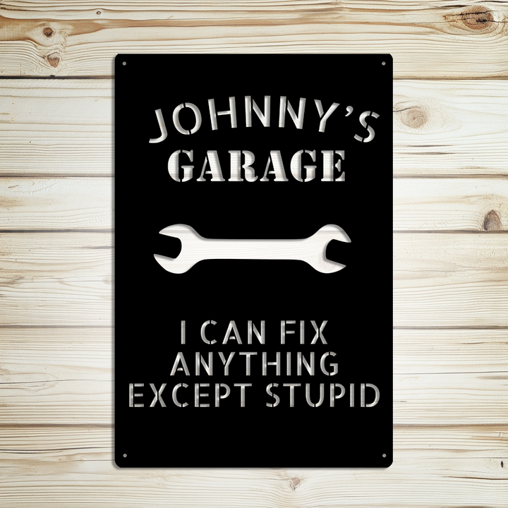 Custom Garage Metal Signs Personalized Steel Garage Decor Made in USA ...