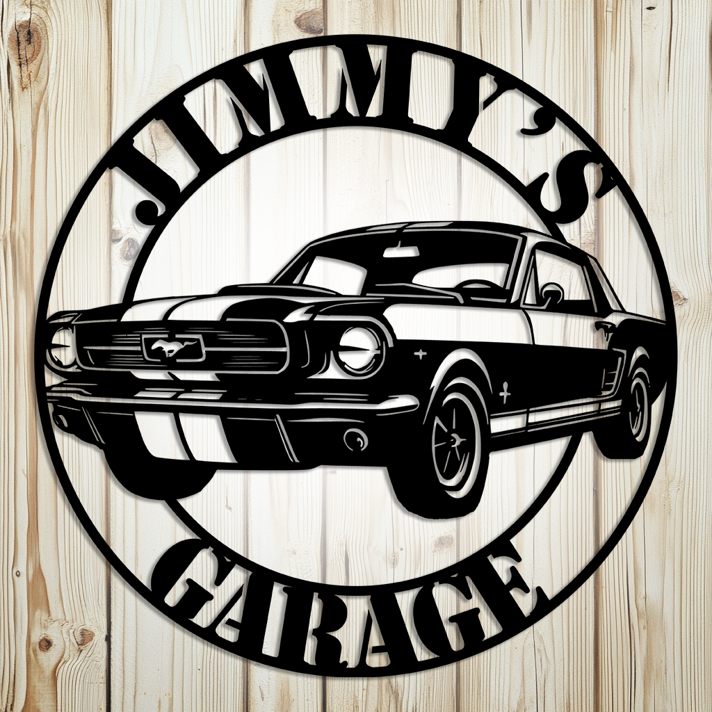 Ford Mustang Metal Sign - Customizable Wall Art – Metal Art Signs