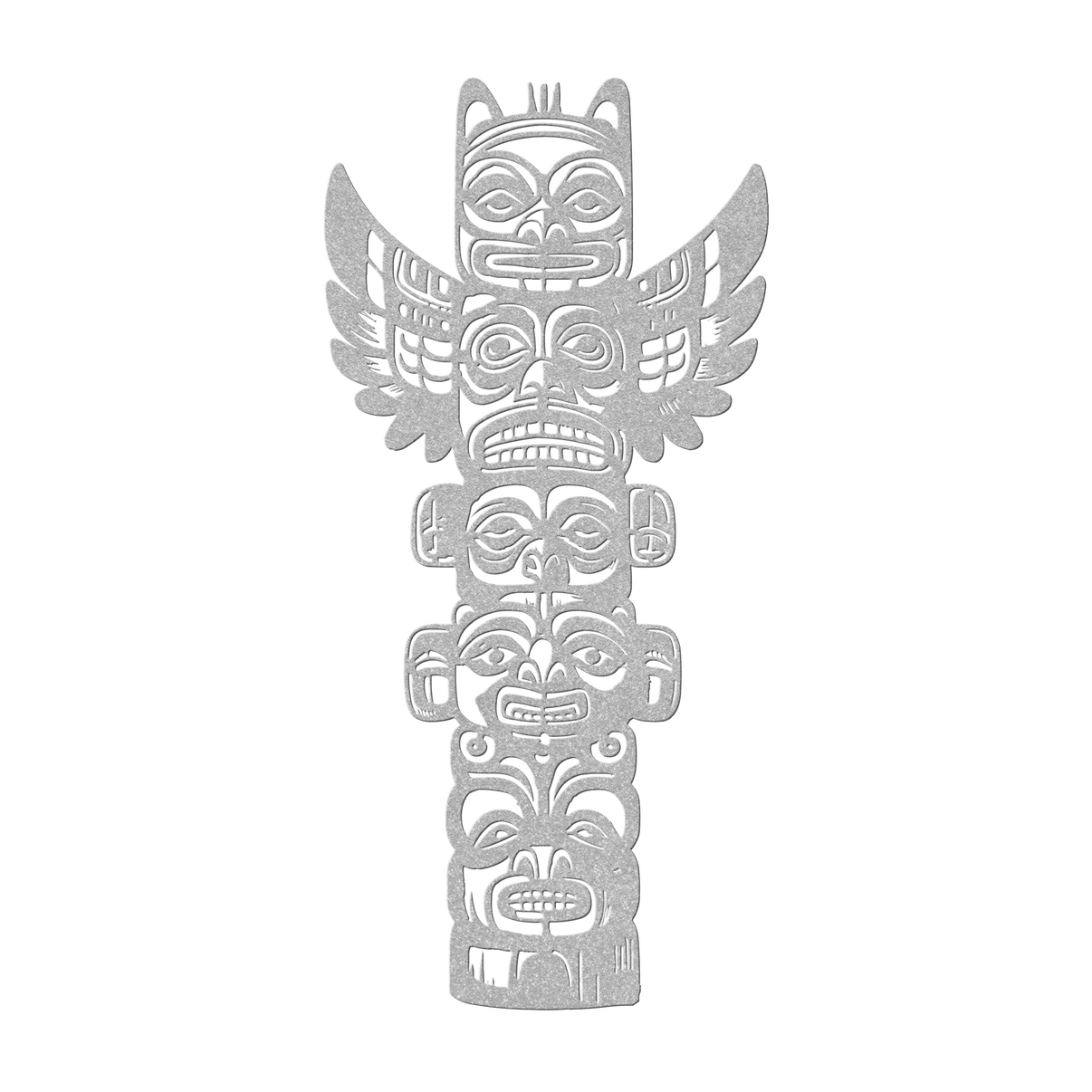 Tribal Totem Pole Art - Northwest Metal Decor | Durable Steel Sign ...