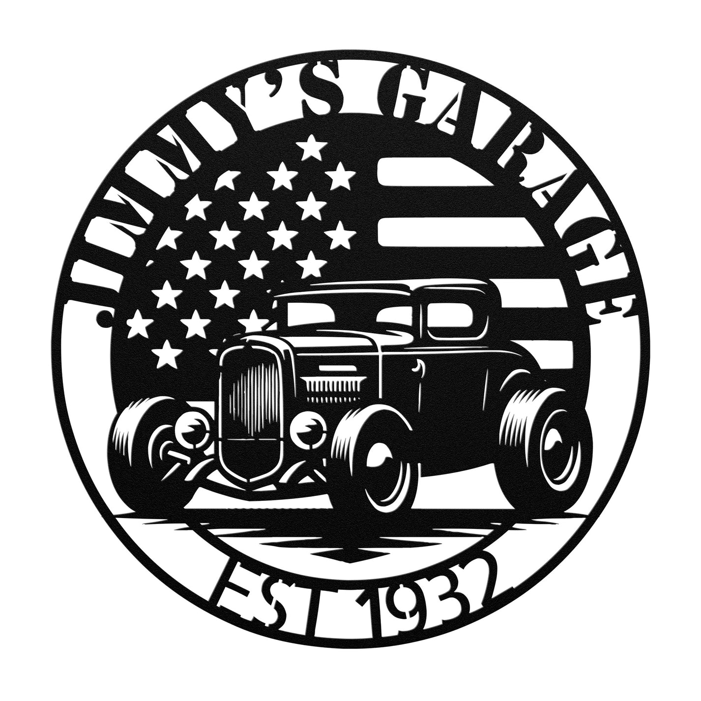 Custom Hot Rod Coupe Sign - Unique Metal Art | Sizes & Colors – Metal ...