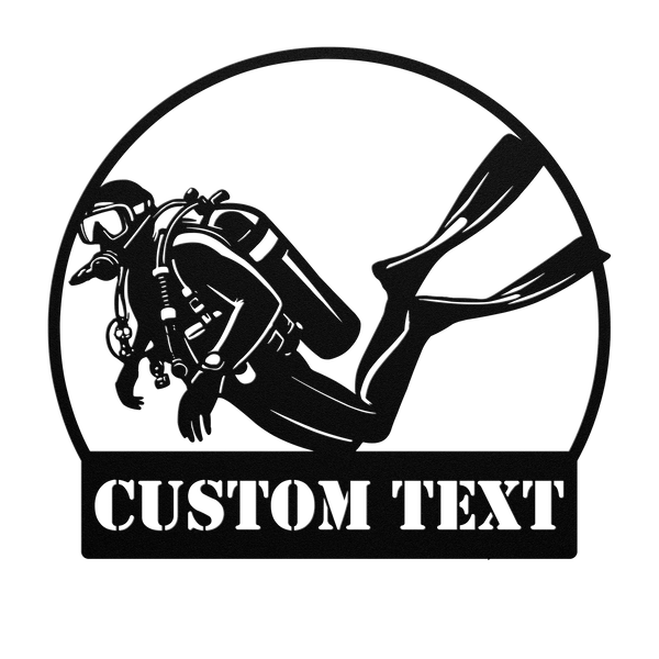 Custom Scuba Diver Sign - Personalized Metal Sign – Metal Art Signs
