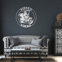 Reaper Riding a Harley Davidson Motorcycle Custom Garage Sign | Biker ...