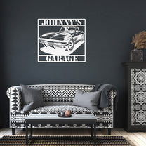 Retro Classic Corvette Metal Sign - Vintage Car Art – Metal Art Signs