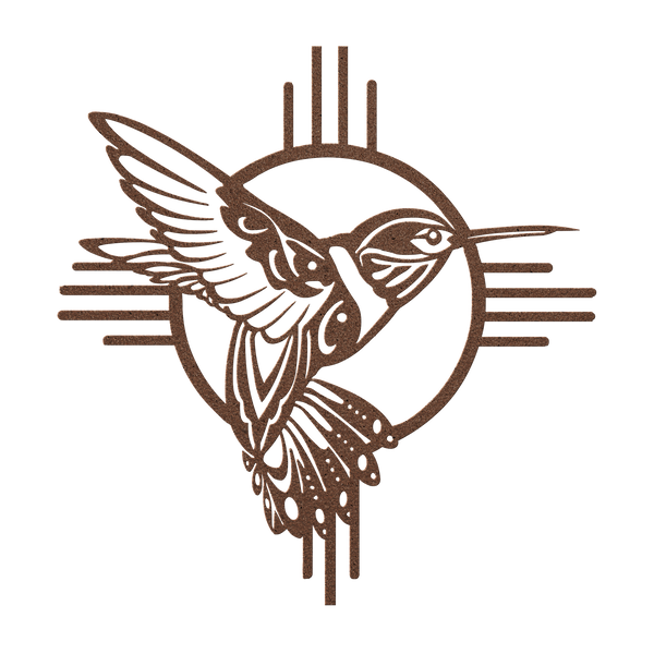 Southwest Hummingbird Native American Style Metal | Metal Art Signs