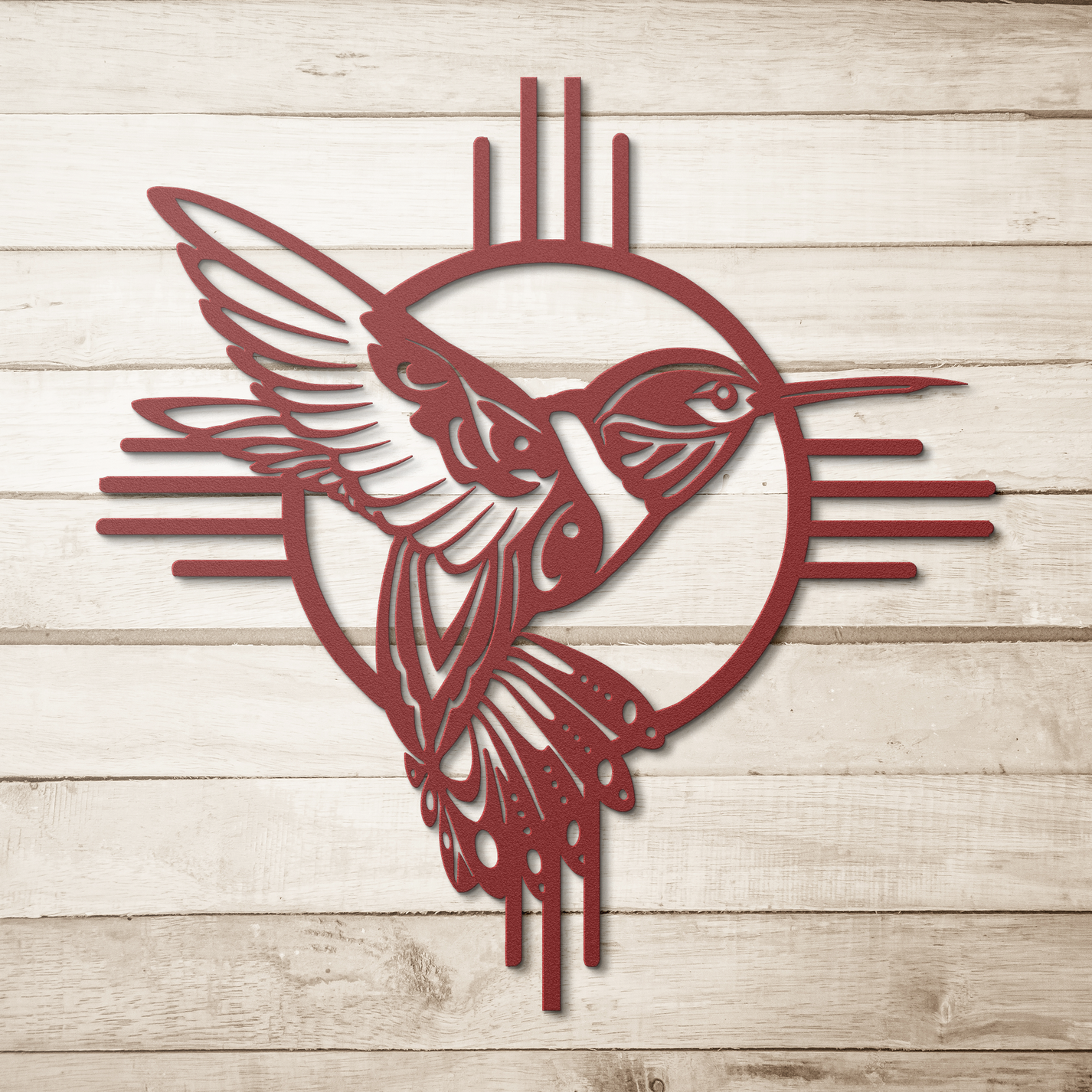 Southwest Hummingbird Native American Style Metal | Metal Art Signs