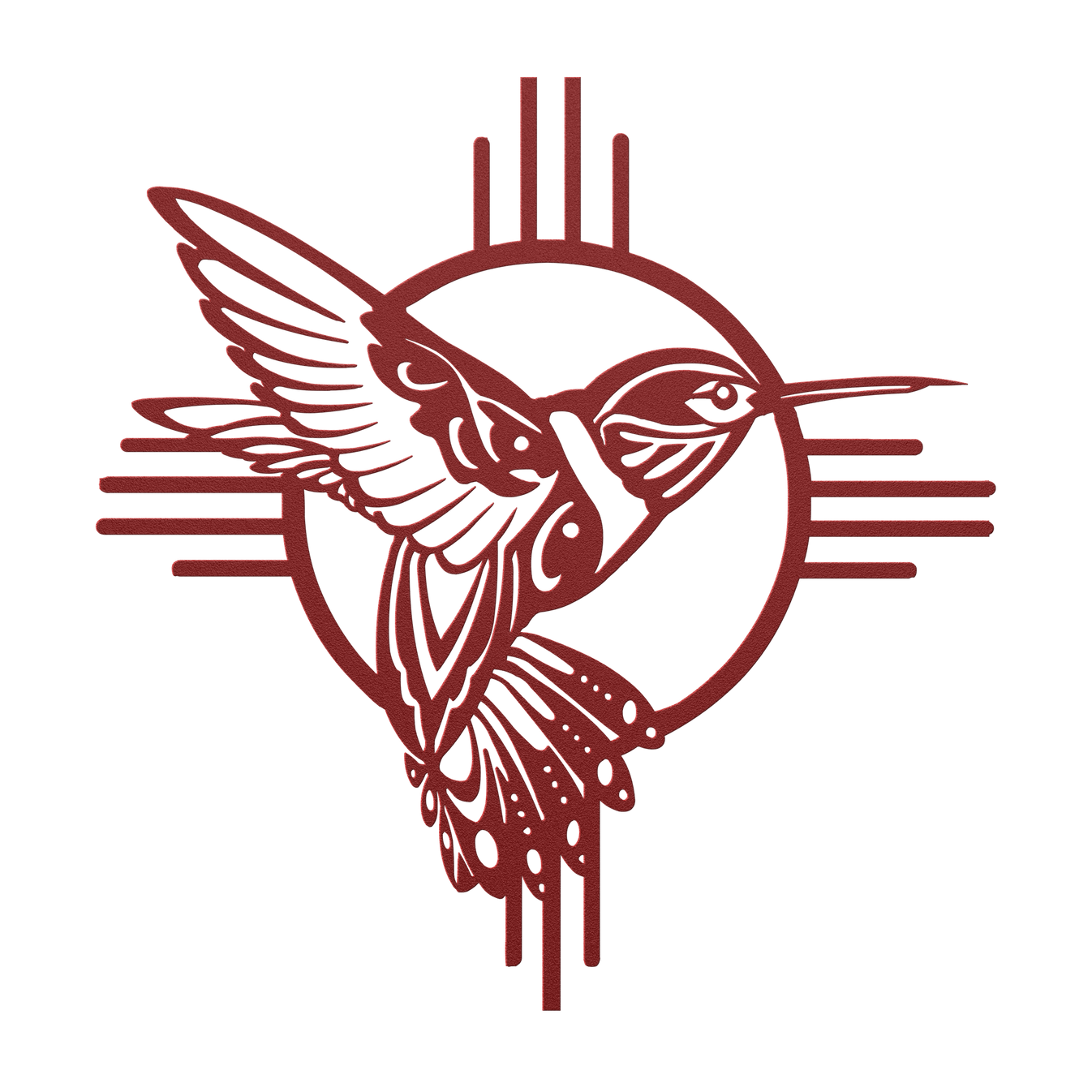 Southwest Hummingbird Native American Style Metal | Metal Art Signs