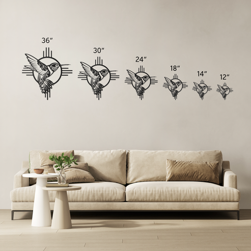 Southwest Hummingbird Native American Style Metal | Metal Art Signs