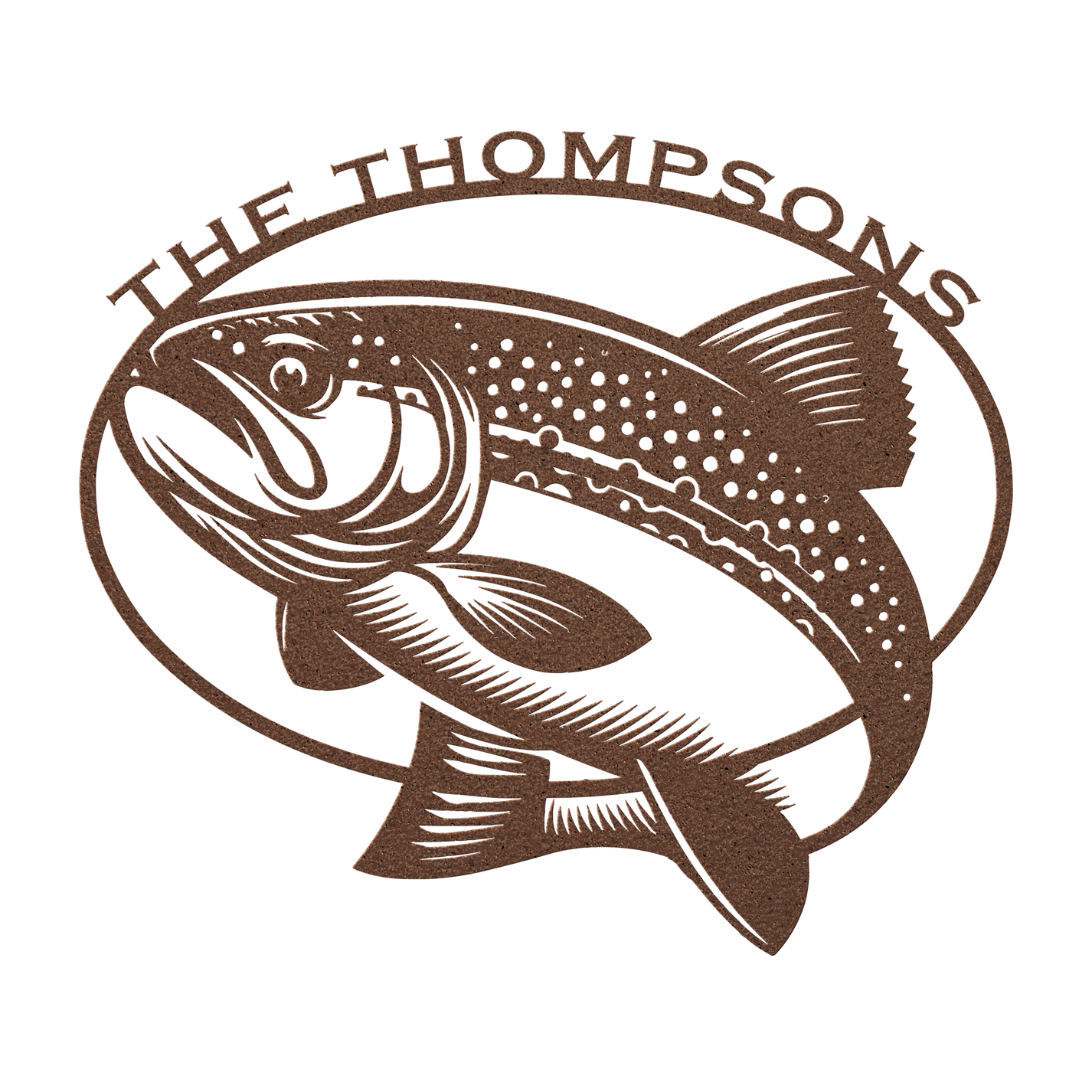 Trout Fish Sign - Custom Text | Durable Steel Decor – Metal Art Signs