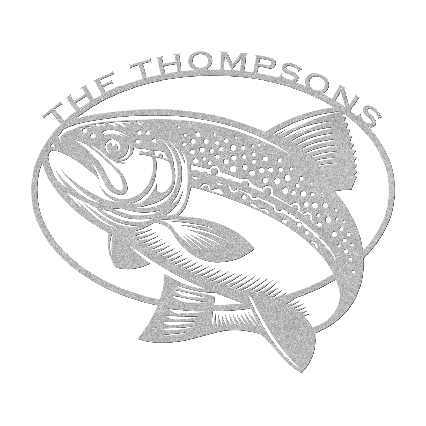 Trout Fish Sign - Custom Text | Durable Steel Decor – Metal Art Signs