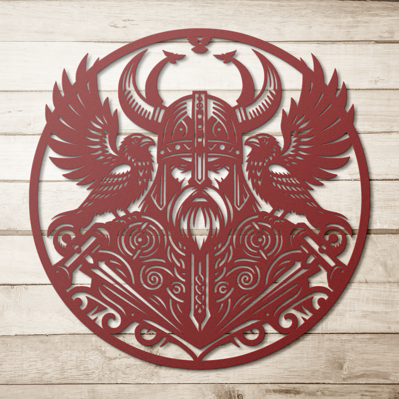 Viking Warrior Metal Sign - Norse Wall Art | Steel Decor – Metal Art Signs