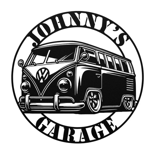 Vintage VW Van Metal Sign - Custom Wall Art | Durable Steel – Metal Art ...