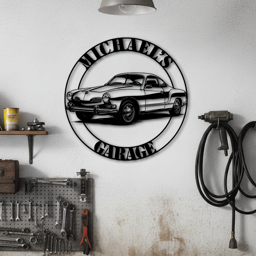 VW Karmann Ghia Classic Metal Wall Art – Metal Art Signs