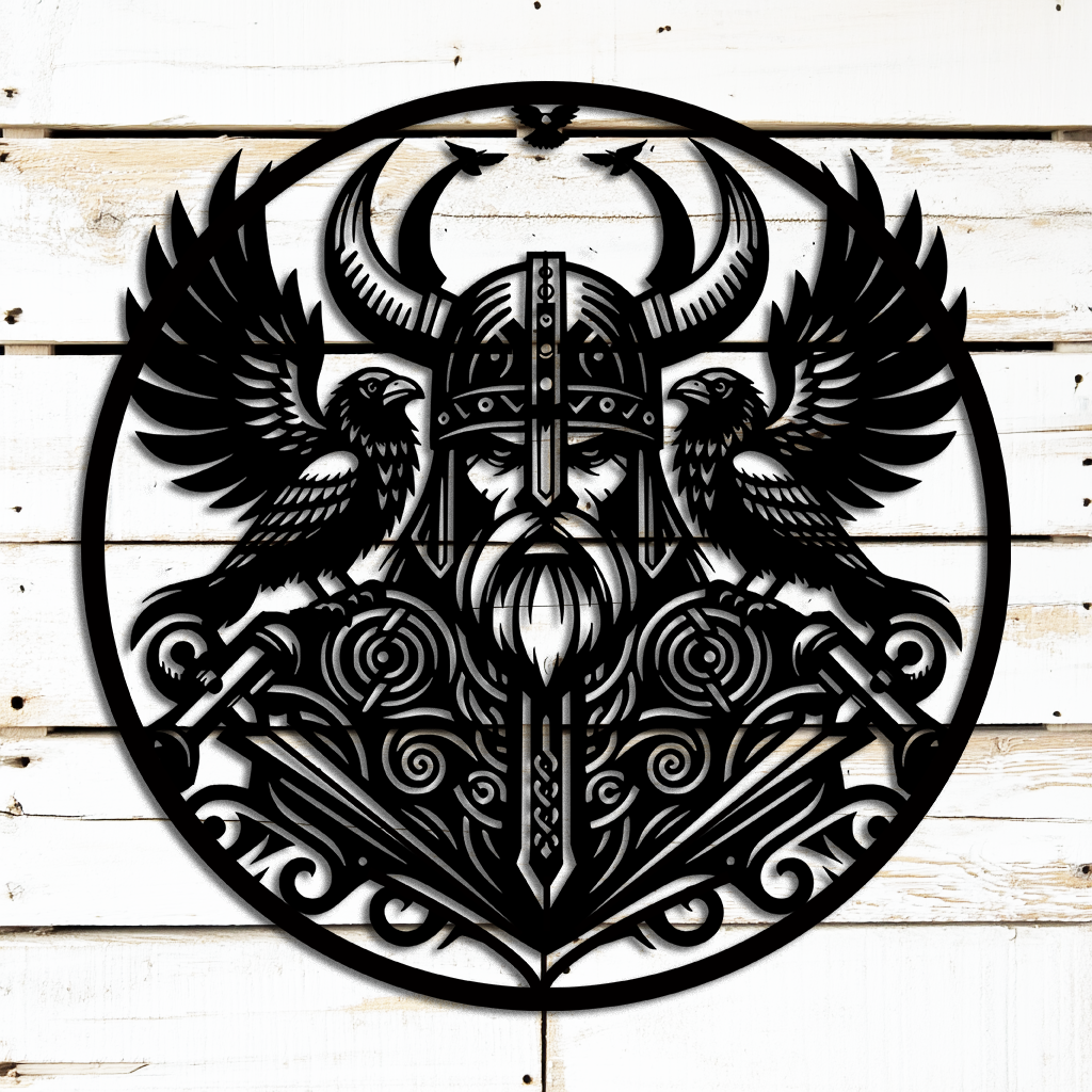 Viking Warrior Metal Sign - Norse Wall Art | Steel Decor – Metal Art Signs
